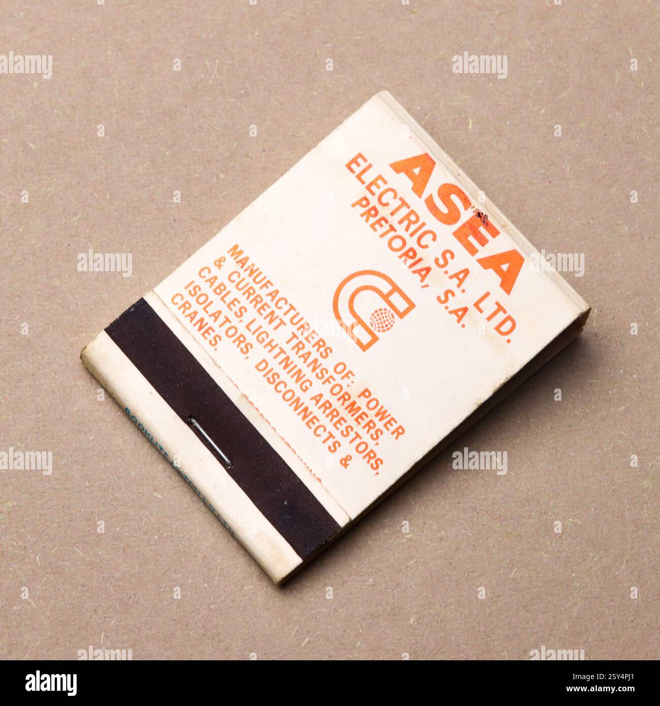 ASEA Electric S.A Ltd 1960's matchbook Stock Photo - Alamy
