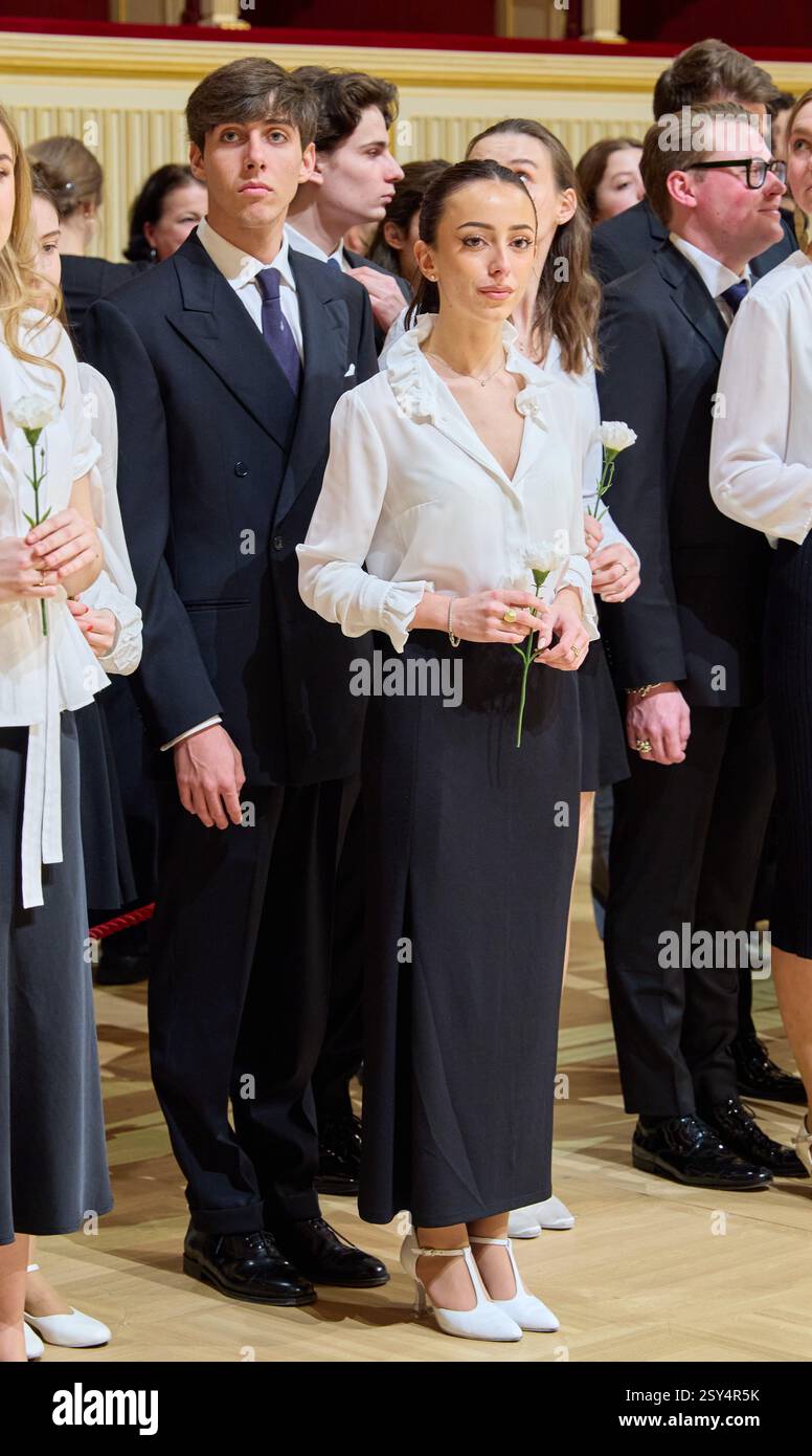 Vienna, Austria. 26th Feb, 2025. Rehearsal for the opening of the Opera Ball at Vienna State ...