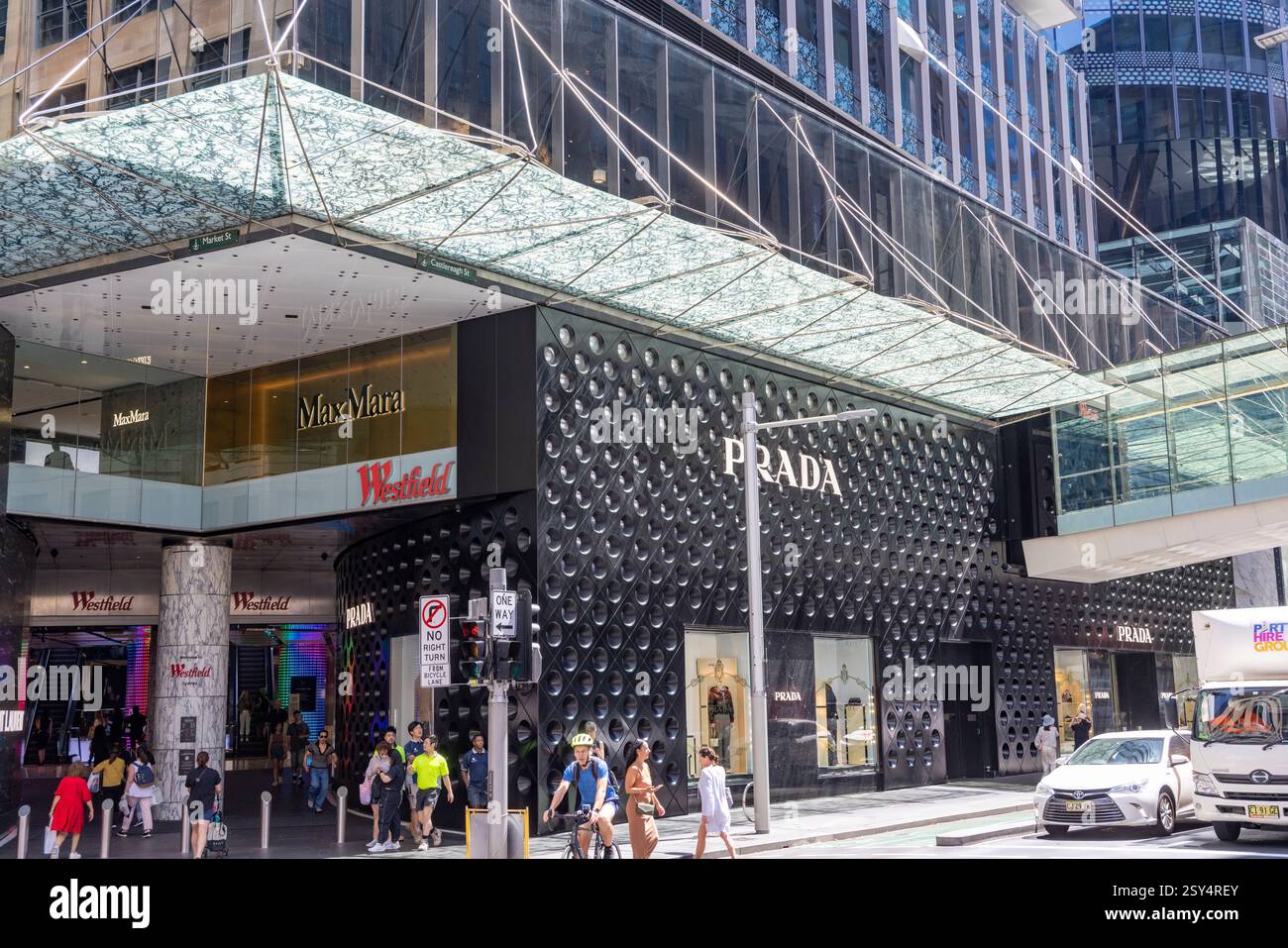 Prada, luxury goods store shop in Westfield shopping mall,Sydney city ...