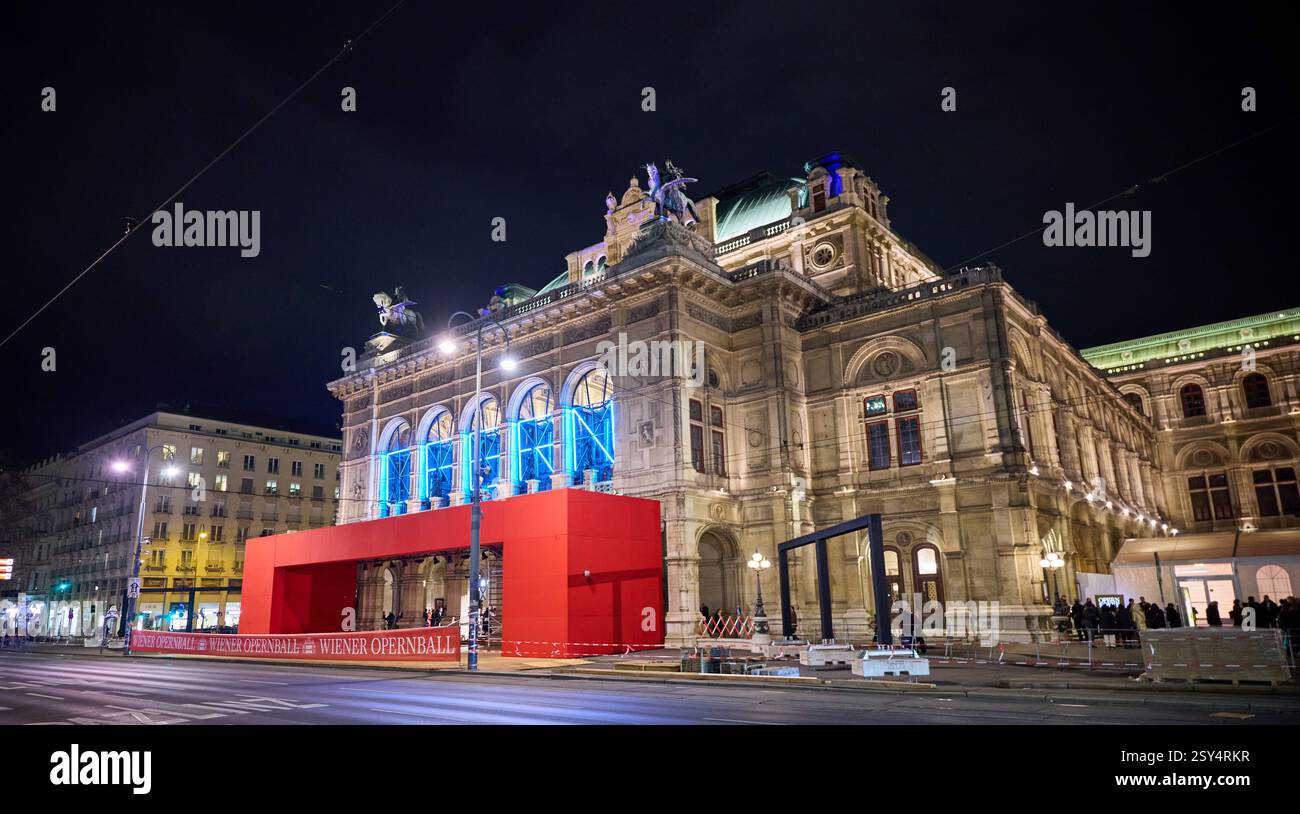 Rehearsal for the opening of the Opera Ball at Vienna State Opera in ...