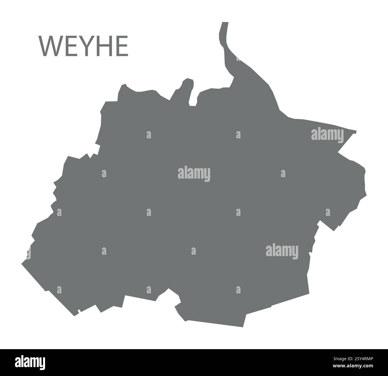 Weyhe city map with boroughs grey illustration silhouette shape Stock ...