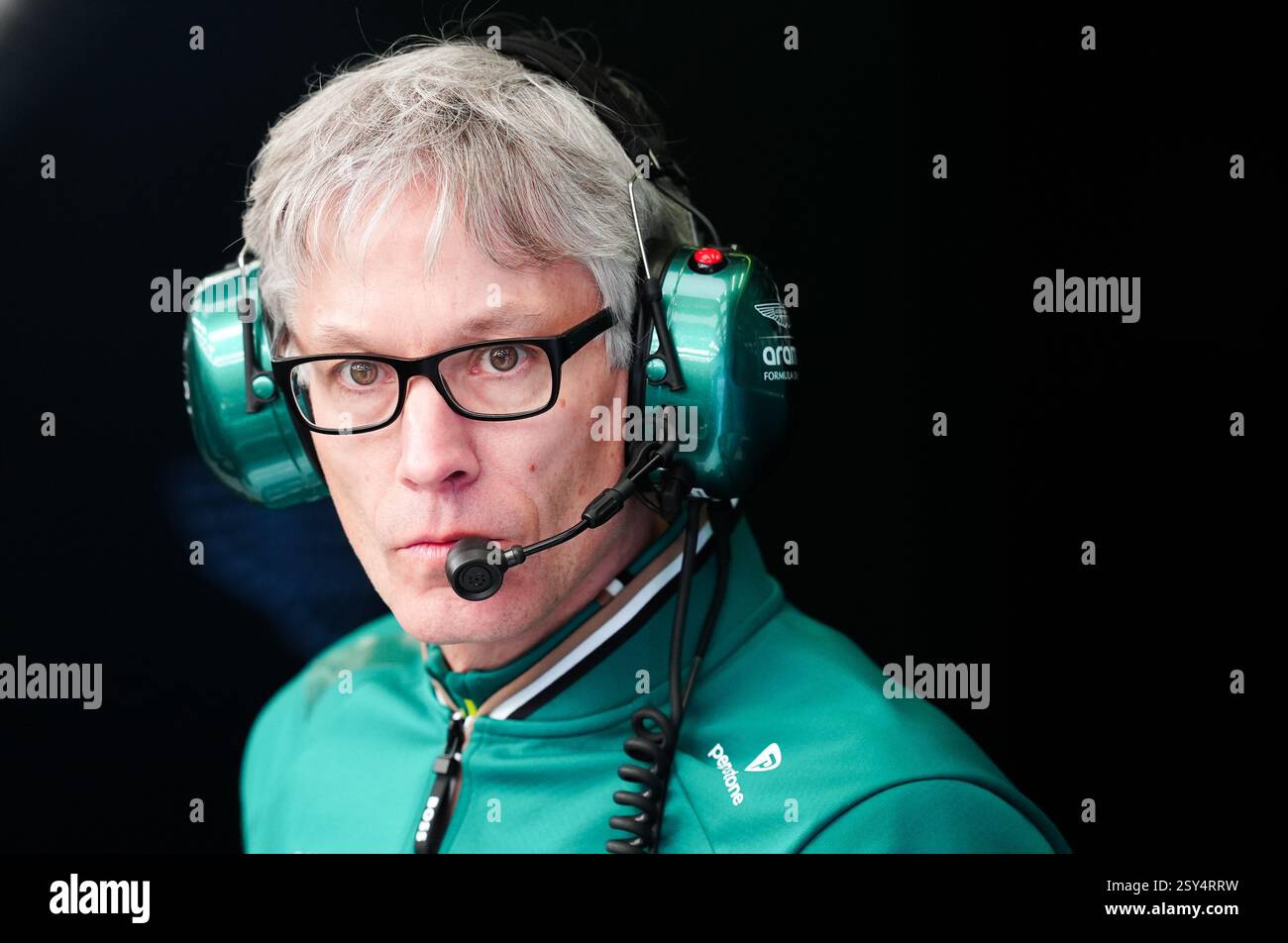 Mike Krack, Chief Trackside Officer at Aston Martin, on day two of pre ...