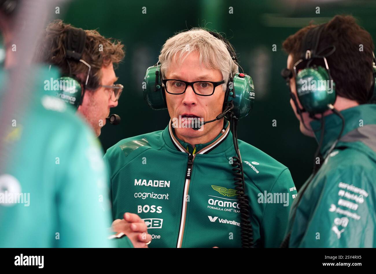 Mike Krack, Chief Trackside Officer at Aston Martin, on day two of pre ...