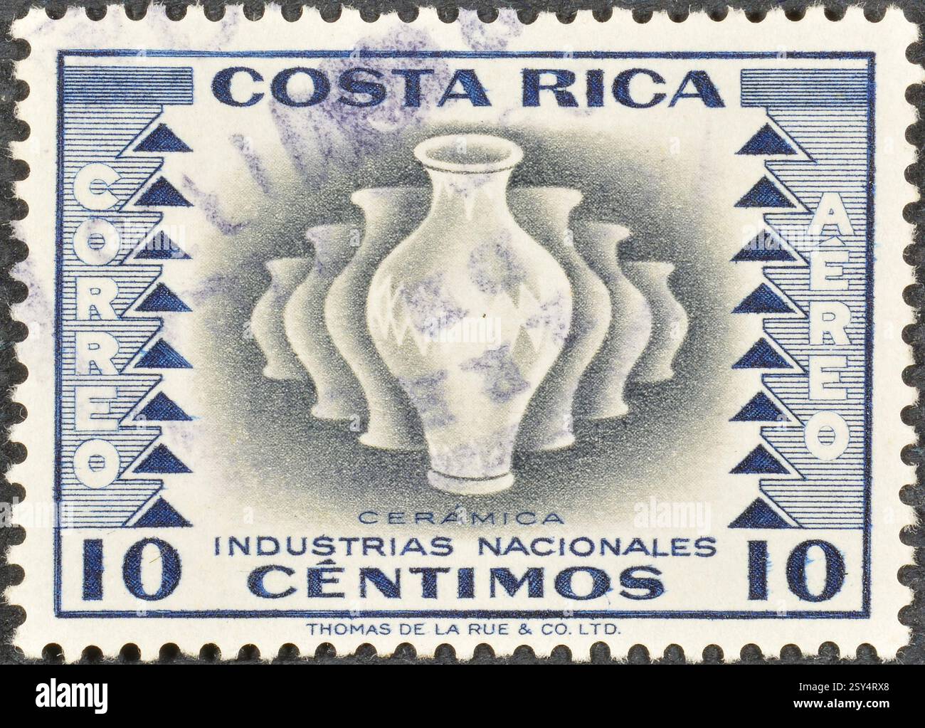 Cancelled postage stamp printed by Costa Rica, that shows Country ...