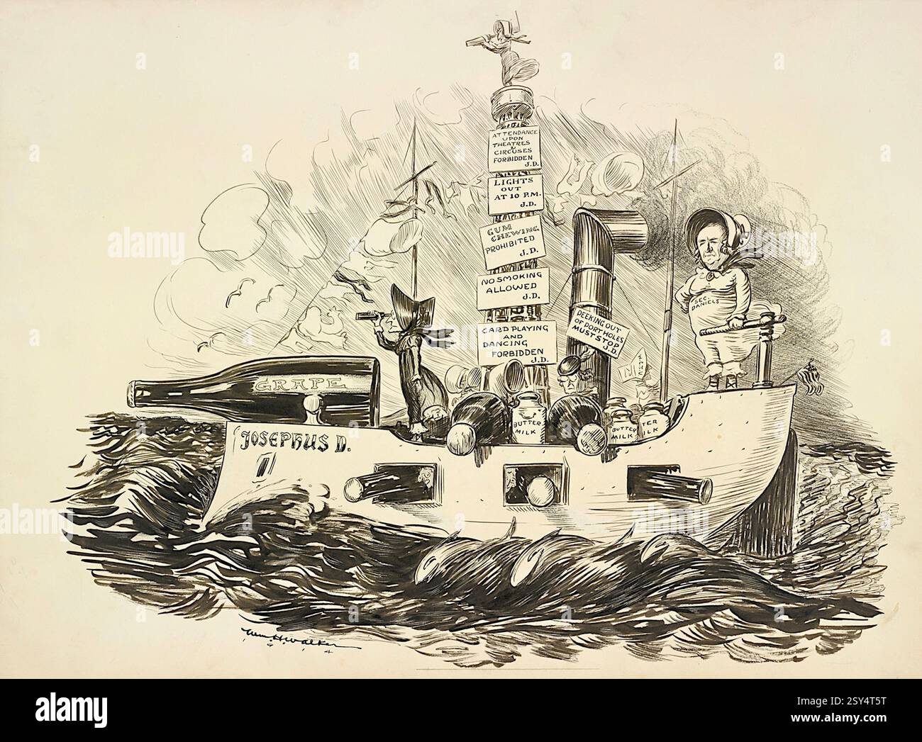 William Henry Walker - The New Navy - 1914 Stock Photo - Alamy