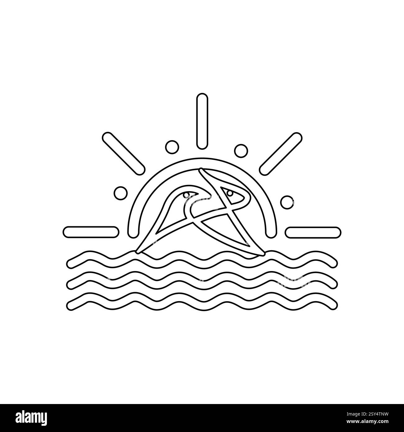 Vector art isolated on a continuous one-line drawing of ecology ...