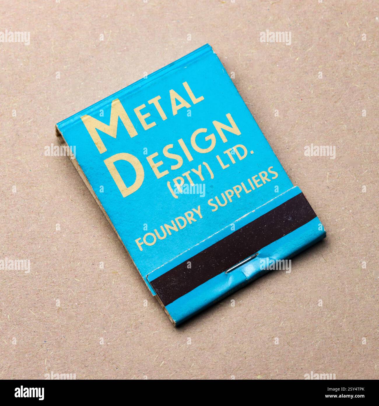 Metal Design Foundry Suppliers 1960's matchbook Stock Photo - Alamy