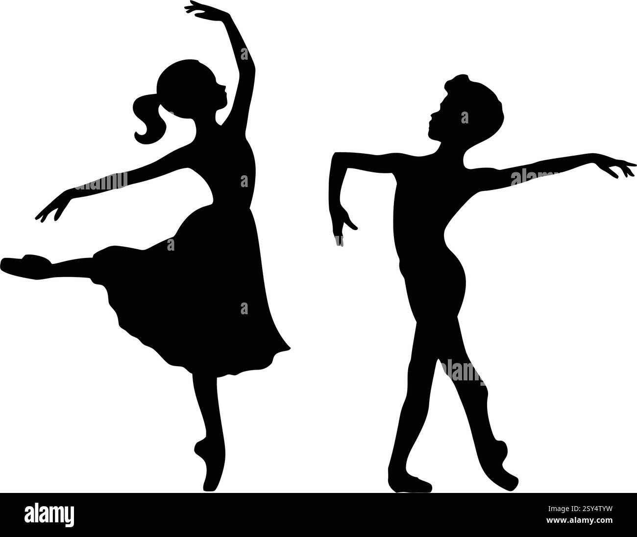 Duo dance Stock Vector Images - Alamy