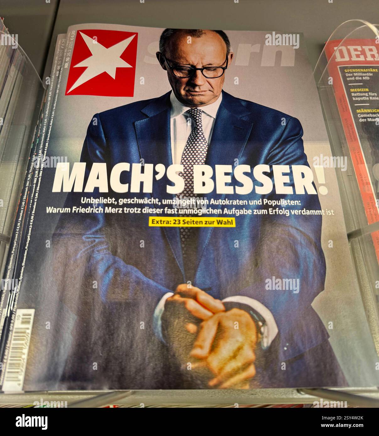 27.02.2025, Zeitschrift STERN mit dem neuen Deutschen Bundeskanzler ...
