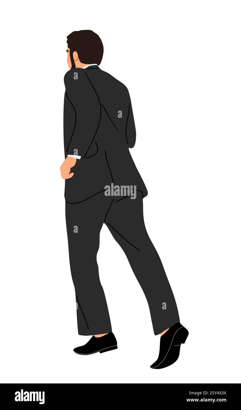 Business man in formal suit running away Stock Vector Image & Art - Alamy
