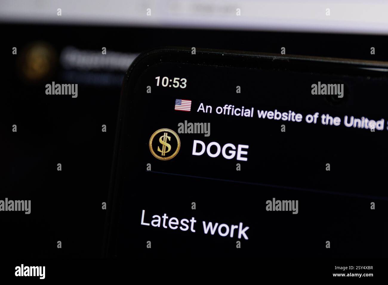 DOGE An official website of the United States government displayed on ...