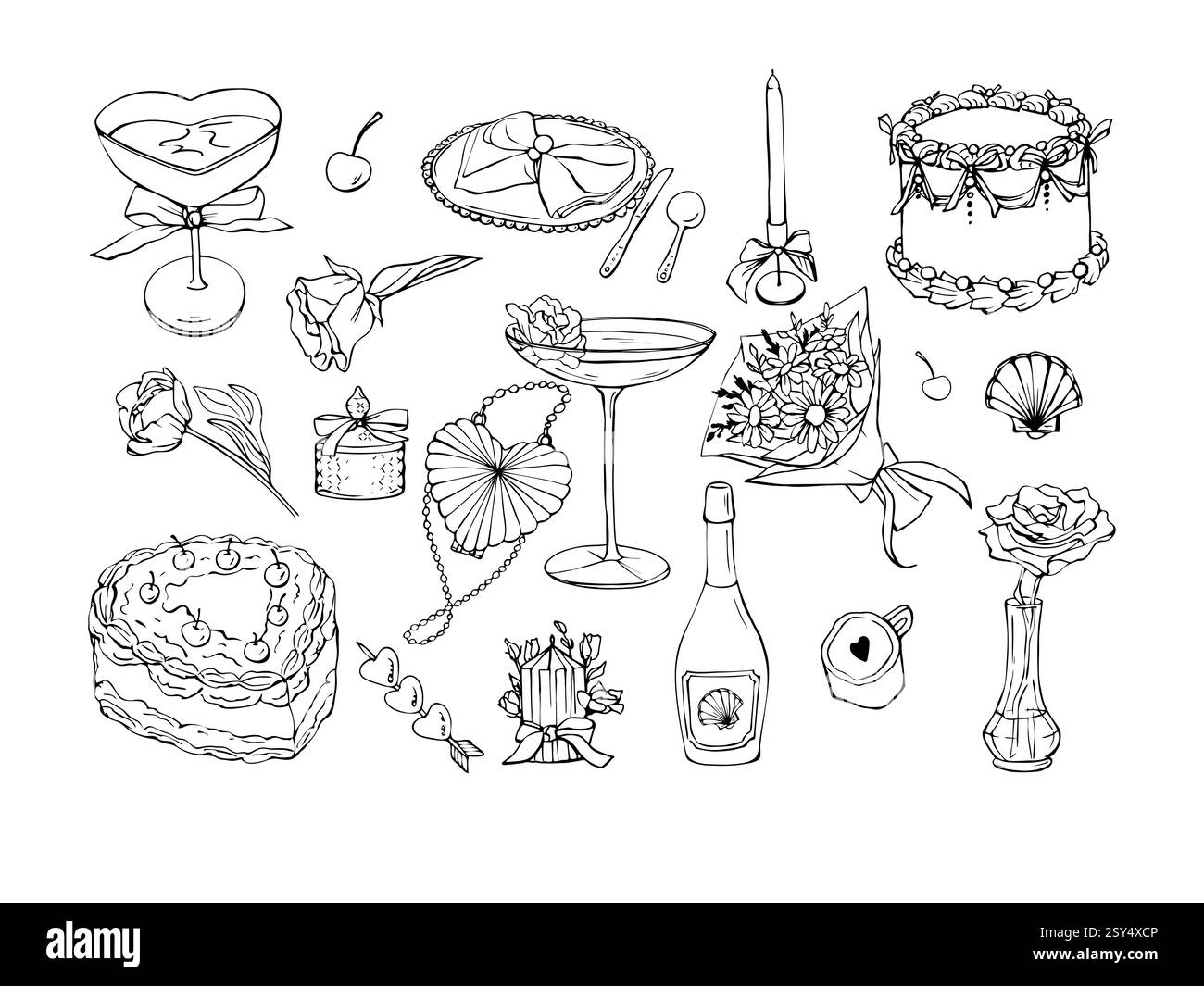 Set of party vector elements Stock Vector Image & Art - Alamy