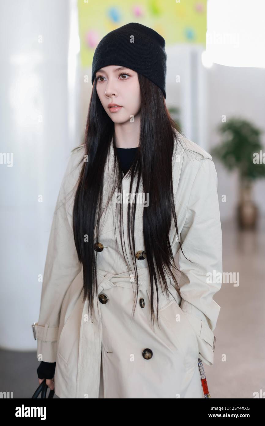 Chinese actress, singer and dancer Song Yanfei appears at the airport ...