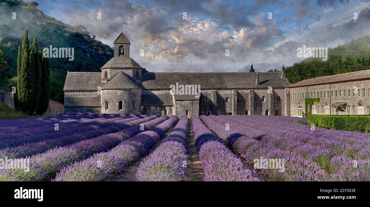 The 12th century Romanesque Cistercian Abbey of Notre Dame of Senanque ...