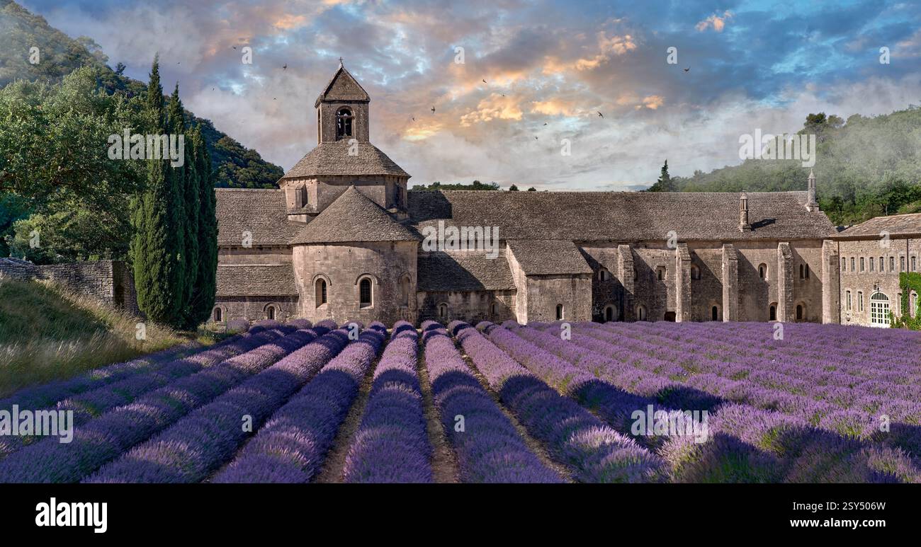 The 12th century Romanesque Cistercian Abbey of Notre Dame of Senanque ...