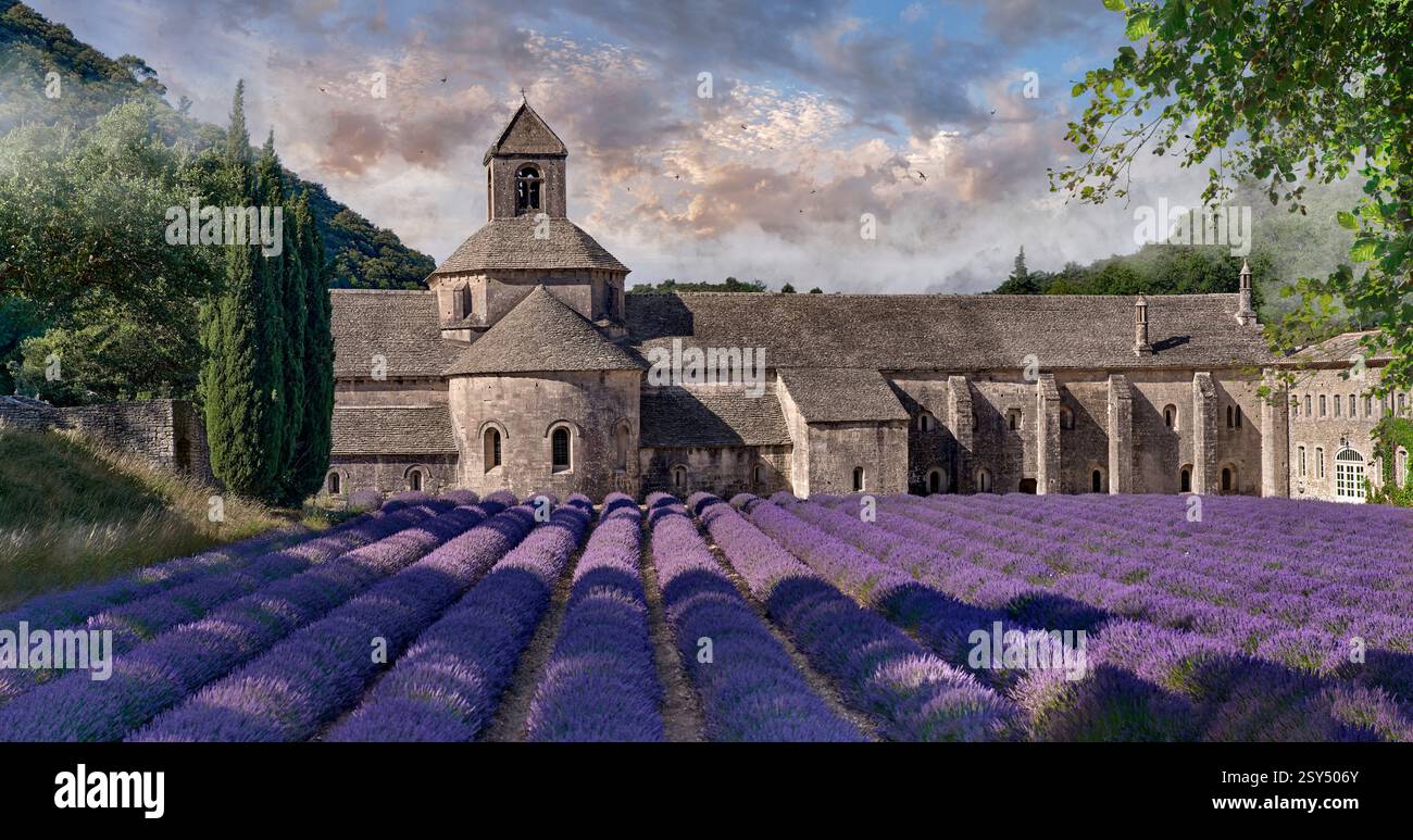 The 12th century Romanesque Cistercian Abbey of Notre Dame of Senanque ...