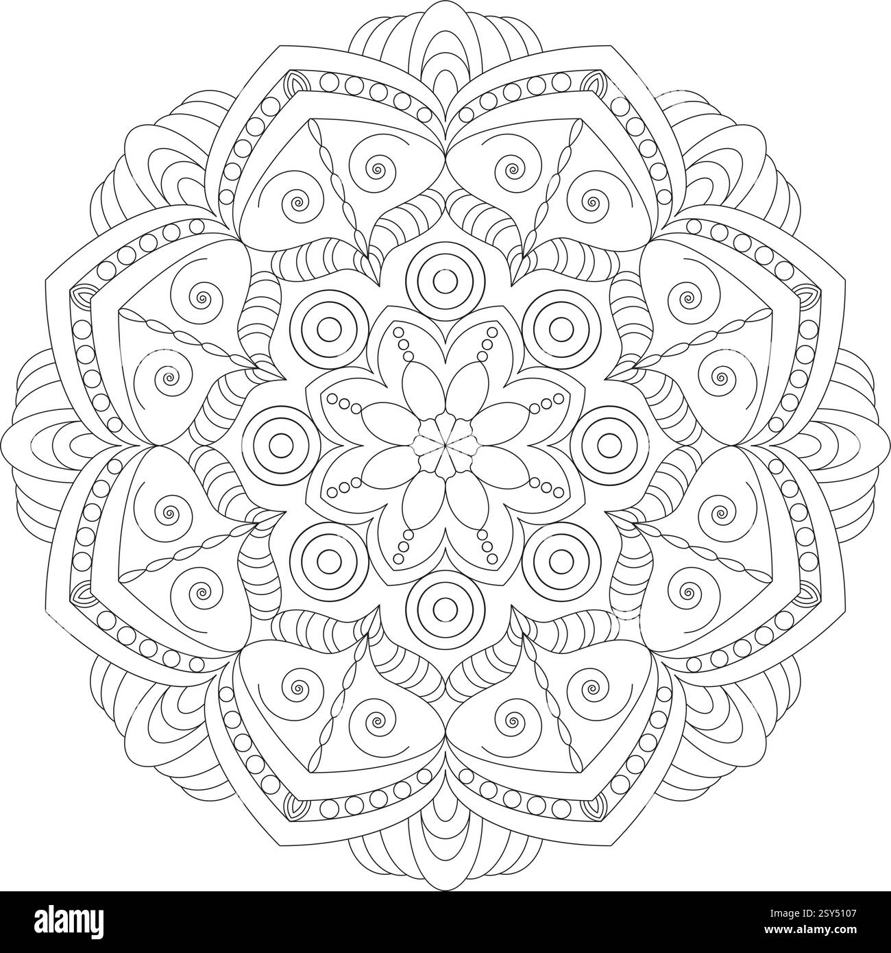 Decorative Mandala Pattern | Abstract Line Art Stock Vector Image & Art ...