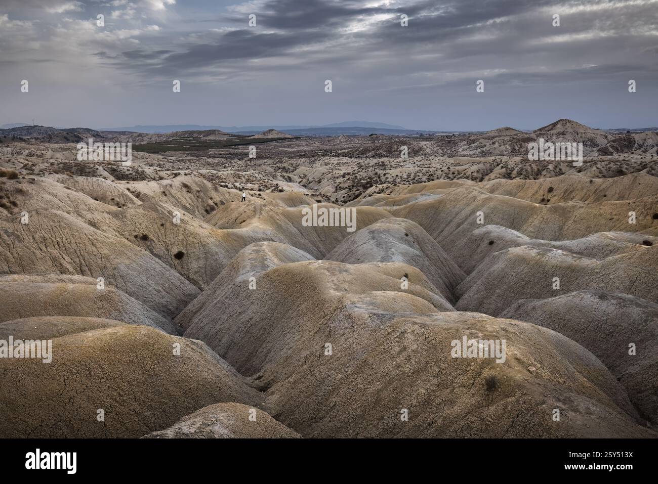 A dry and eroded landscape in Spain due to global warming and climate ...