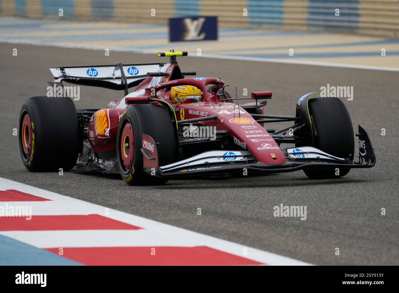 Ferrari driver Lewis Hamilton of Britain in action during a Formula One ...