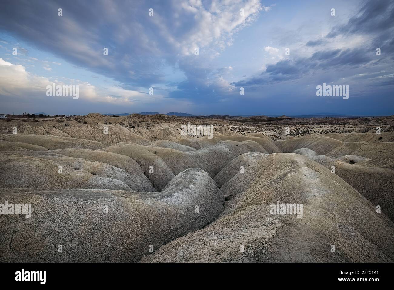 A dry and eroded landscape in Spain due to global warming and climate ...