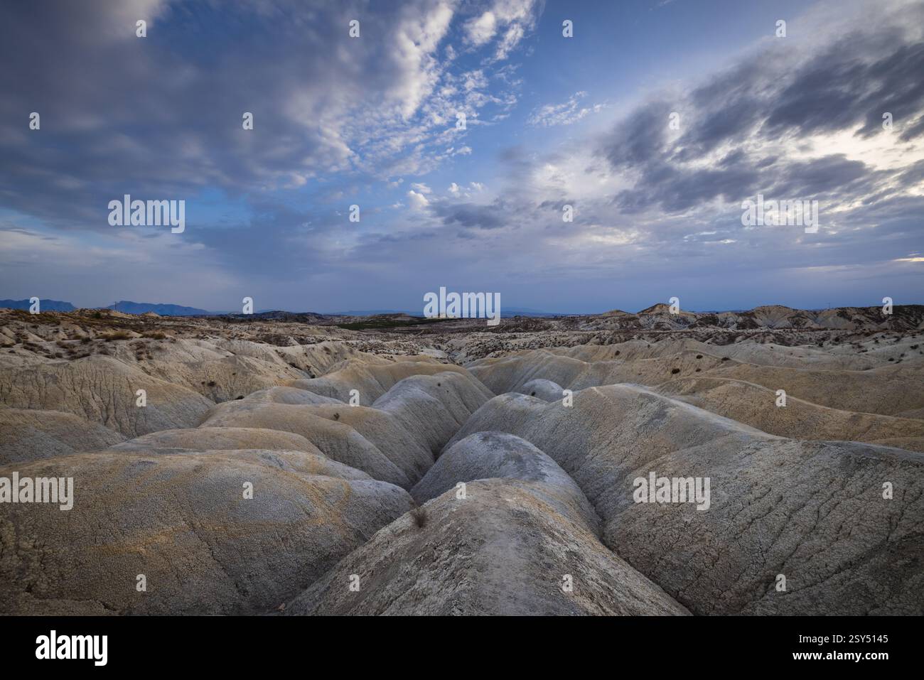 A dry and eroded landscape in Spain due to global warming and climate ...