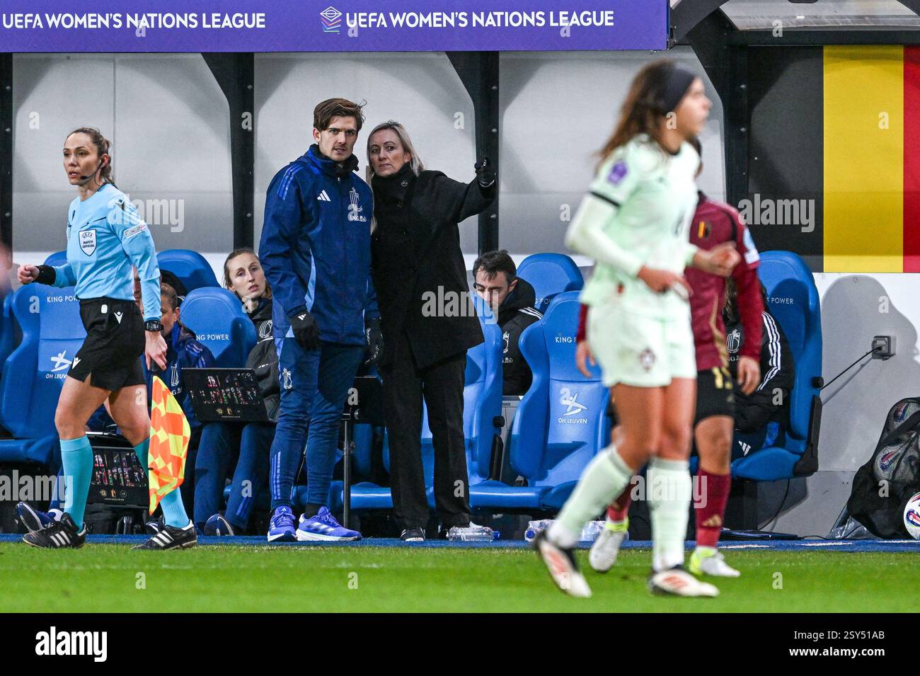 Leuven, Belgium. 26th Feb, 2025. Assistant Coach Magnus Palsson of ...