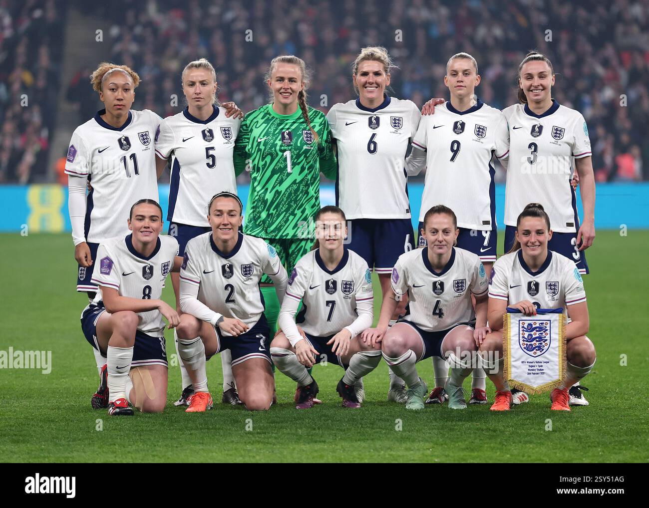 London, UK. 26th Feb, 2025. England's team group during the ...