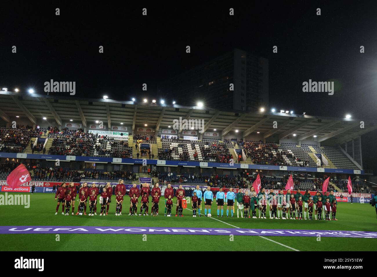 Leuven, Belgium. 26th Feb, 2025. Red Flames and Portugal national team ...