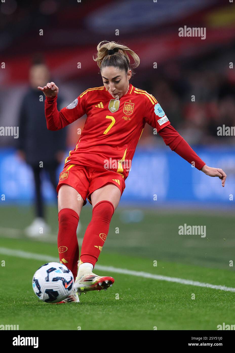 London, UK. 26th Feb, 2025. Olga Carmona of Spain during the ...