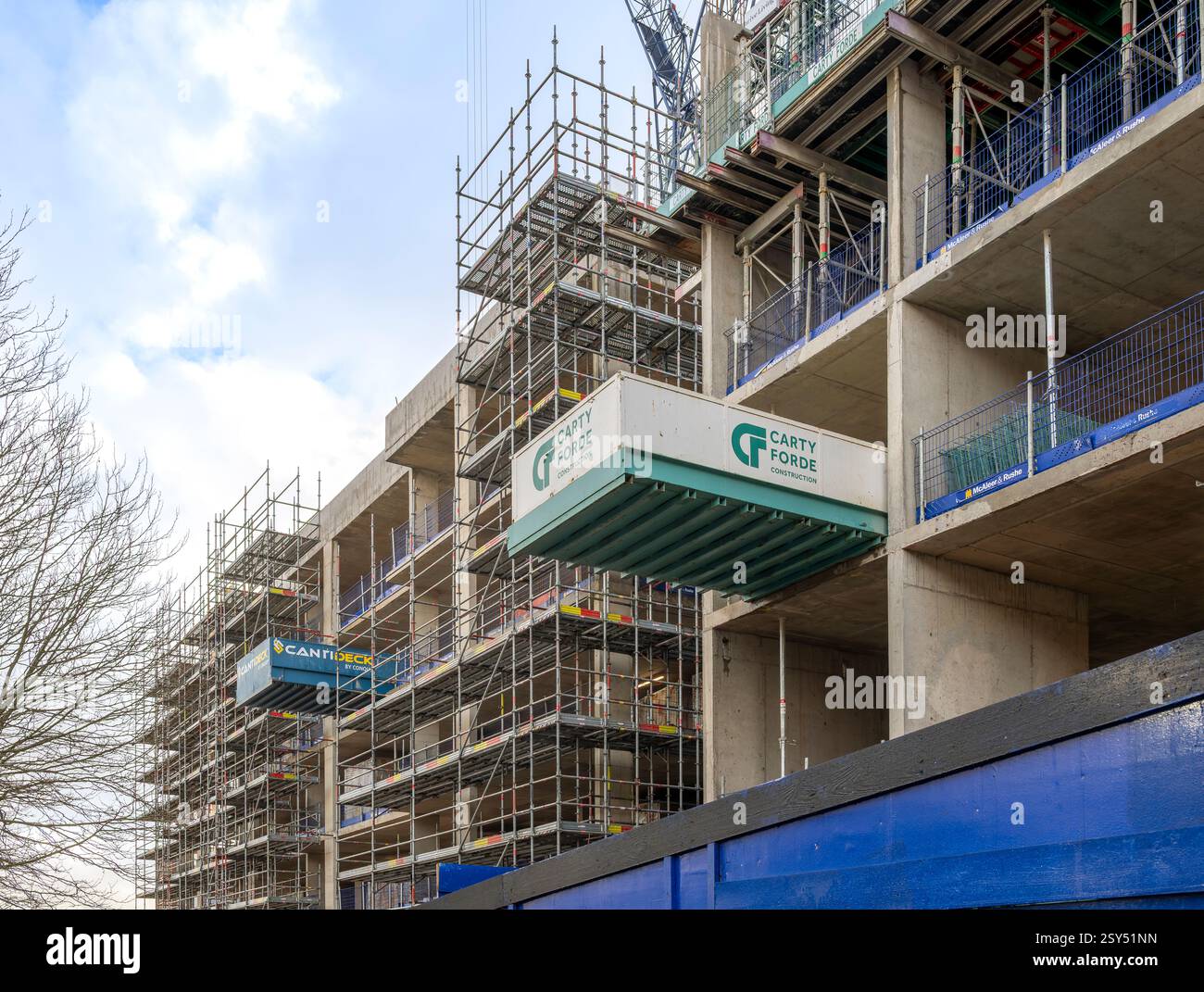 Construction work on Paramount Place at the top of Mount Pleasant Road ...