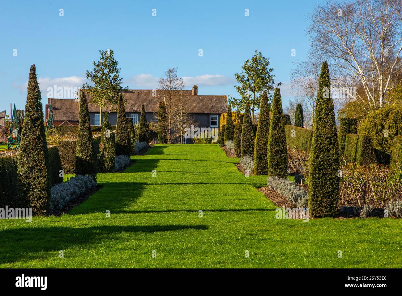 Essex, UK - April 2nd 2023: A pretty view at RHS Hyde Hall in Essex, UK ...