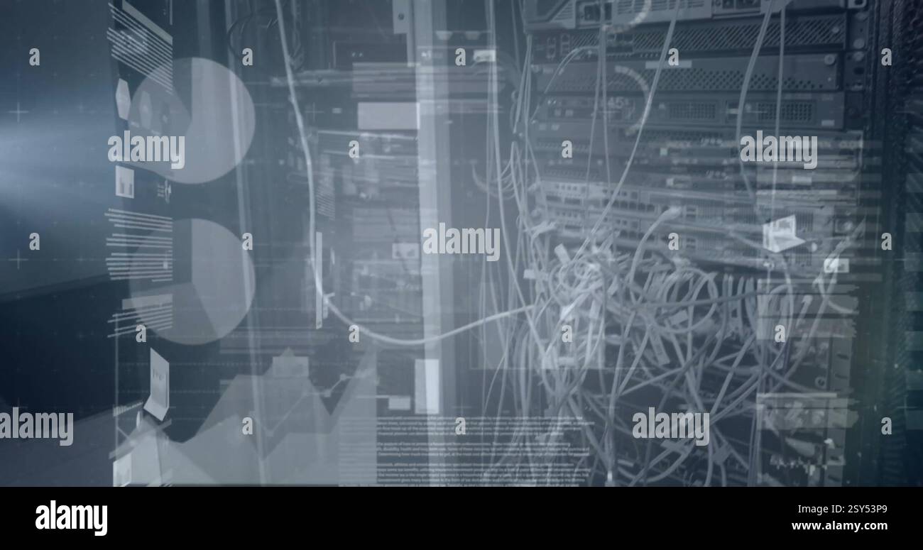 Image of data processing over computer servers Stock Photo - Alamy