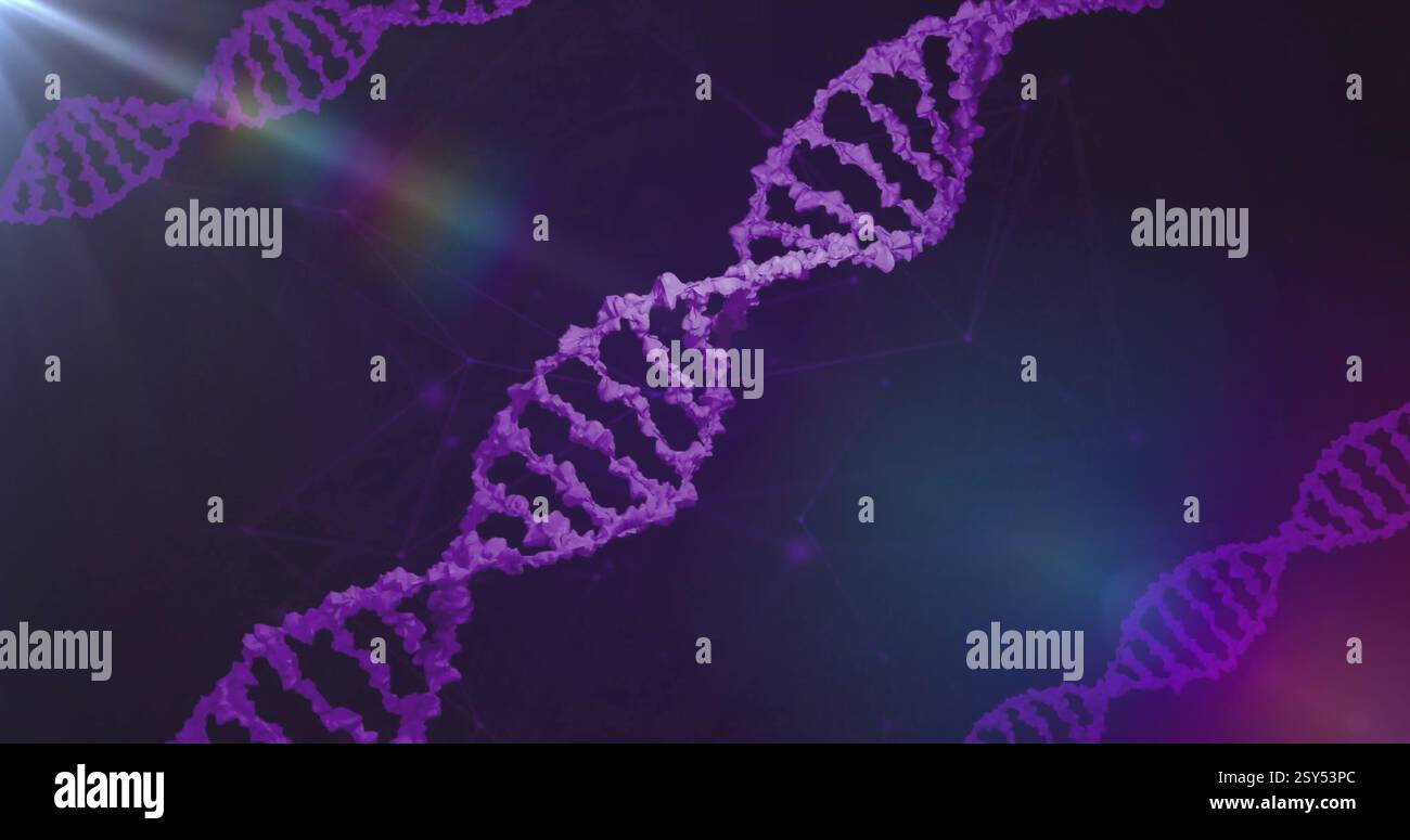 Image of dna strands and data processing over dark background Stock Photo - Alamy