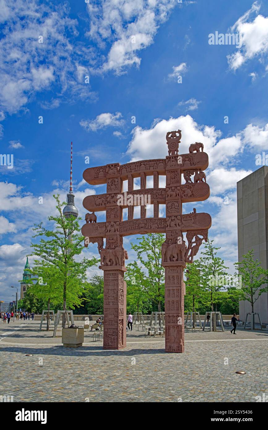 Alt-Berlin, Mitte, Sanchi Tor, Rekonstruktion, Berlin Deutschland, Old ...