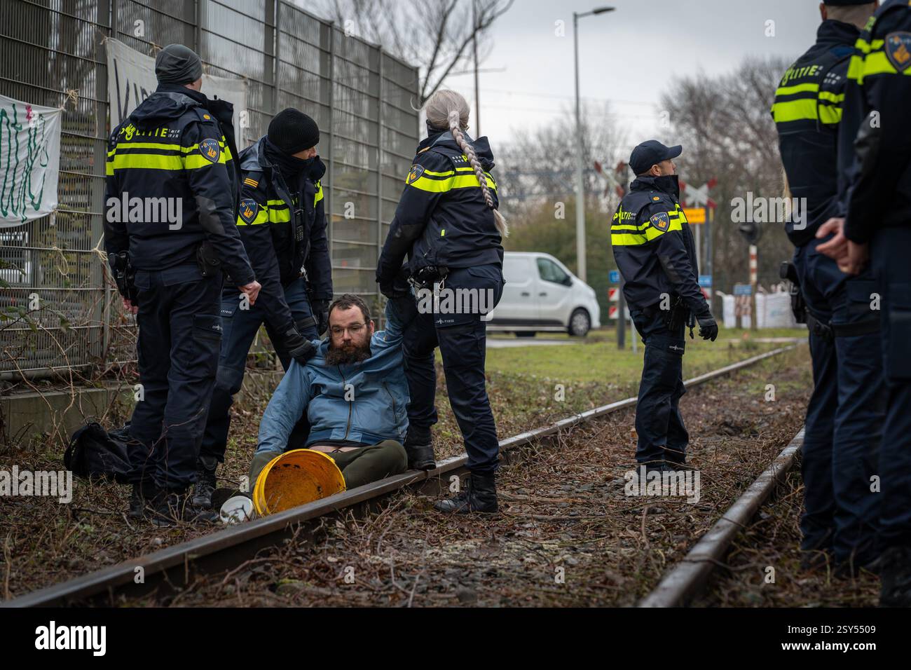Amsterdam, The Netherlands, 22.02.2025, Climate Activist Removed by ...