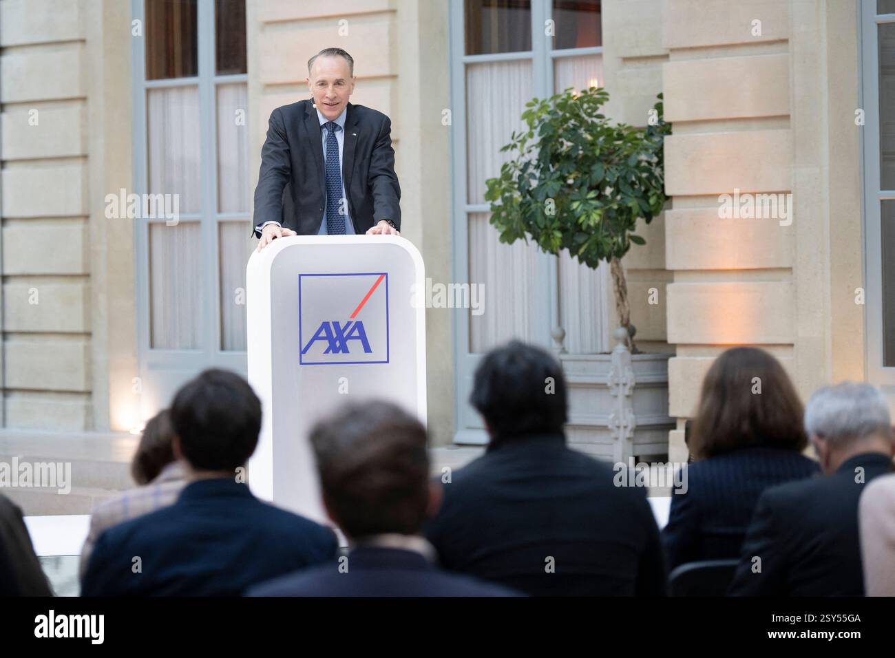 Paris, France. 27th Feb, 2025. CEO of AXA insurance group Thomas Buberl ...