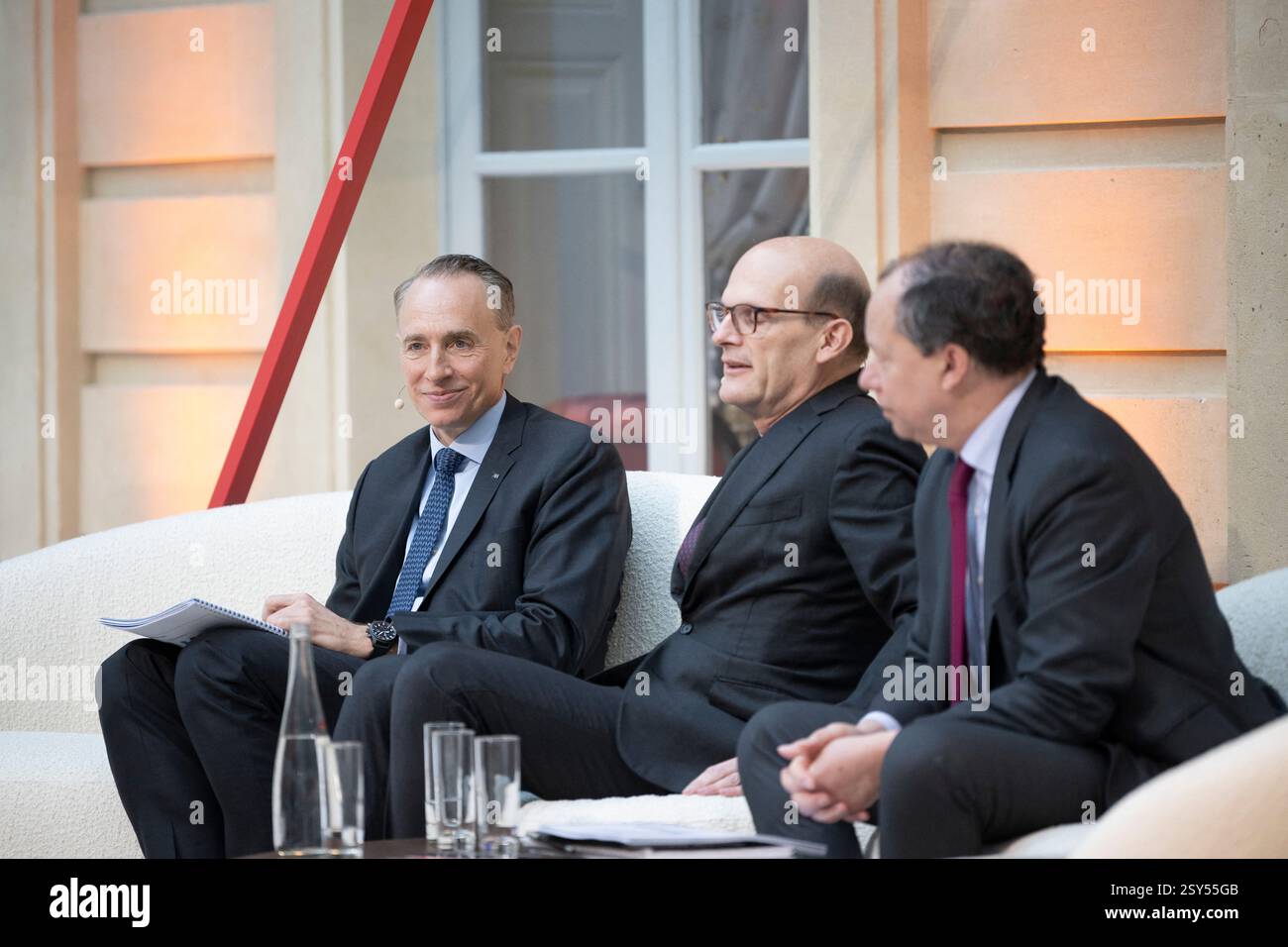 CEO of AXA insurance group Thomas Buberl during a press conference for ...
