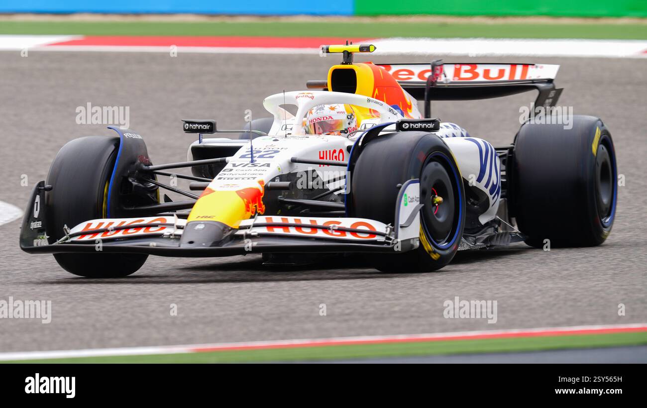 Racing Bulls driver Yuki Tsunoda on day two of pre-season testing at ...