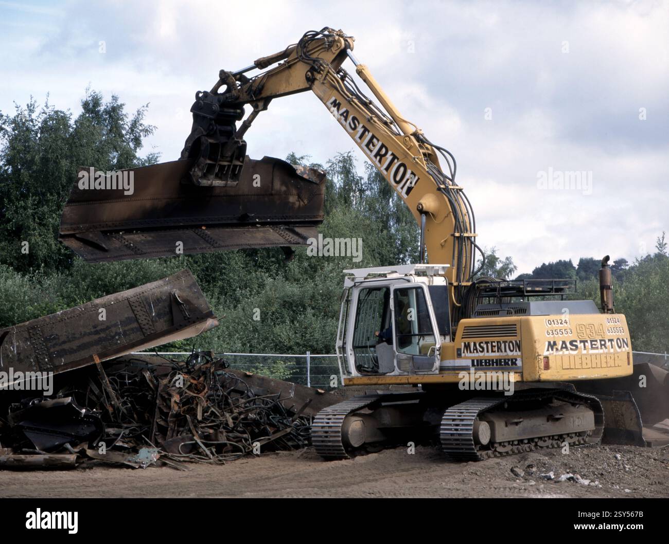 Demolition of the gas works site and gasometer at New Inn, near ...