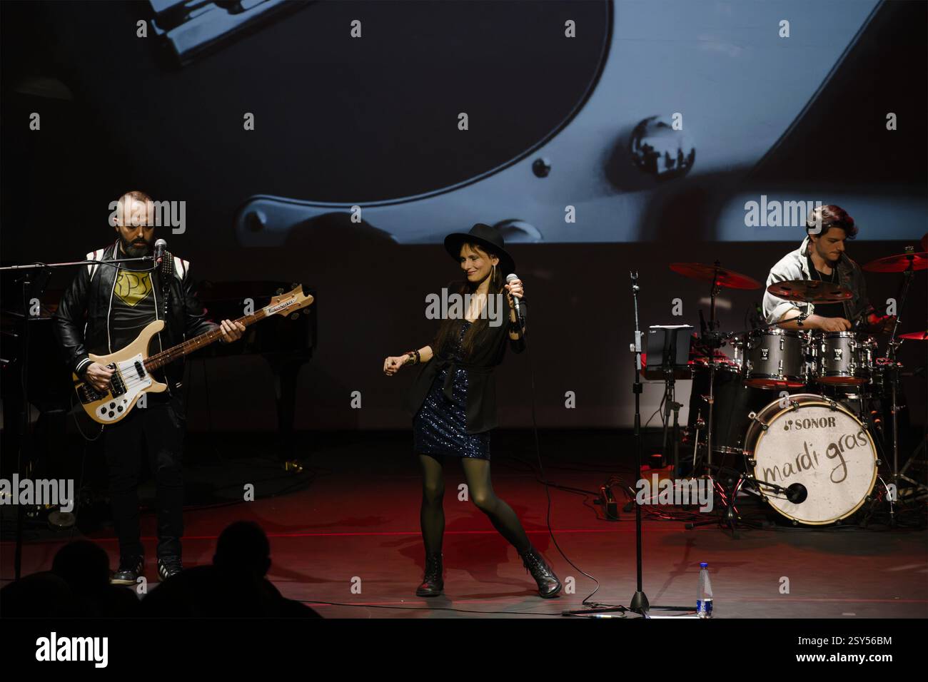 Rome, Italy. 26th Feb, 2025. Band of Mardi Gras performs during the ...