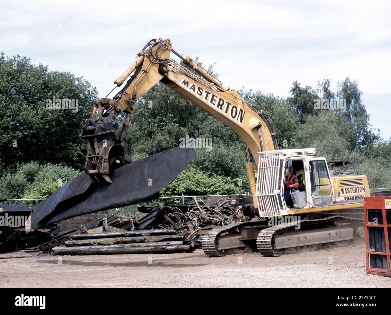 Demolition of the gas works site and gasometer at New Inn, near ...