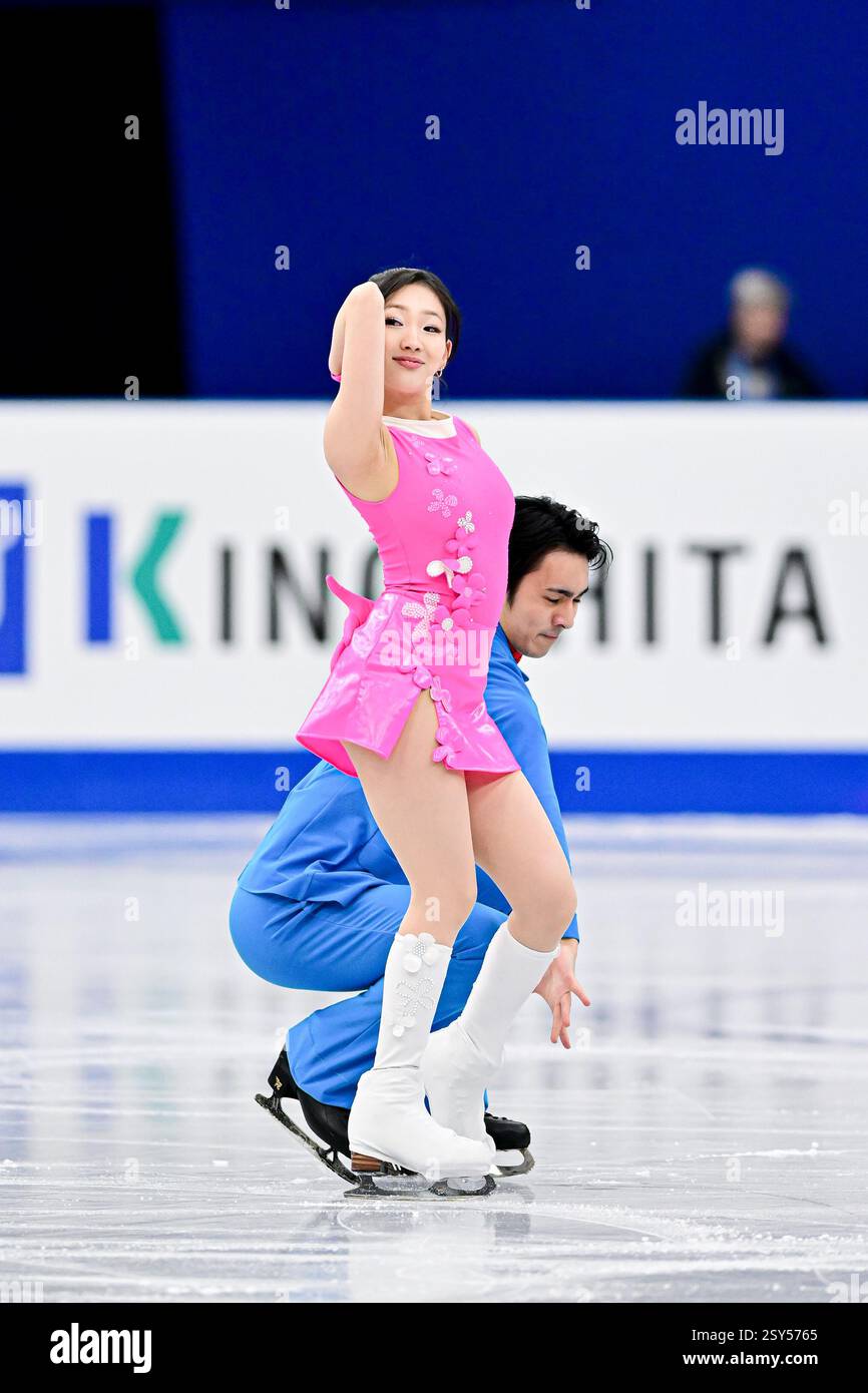 Sara KISHIMOTO & Atsuhiko TAMURA (JPN), during Junior Ice Dance Rhythm ...