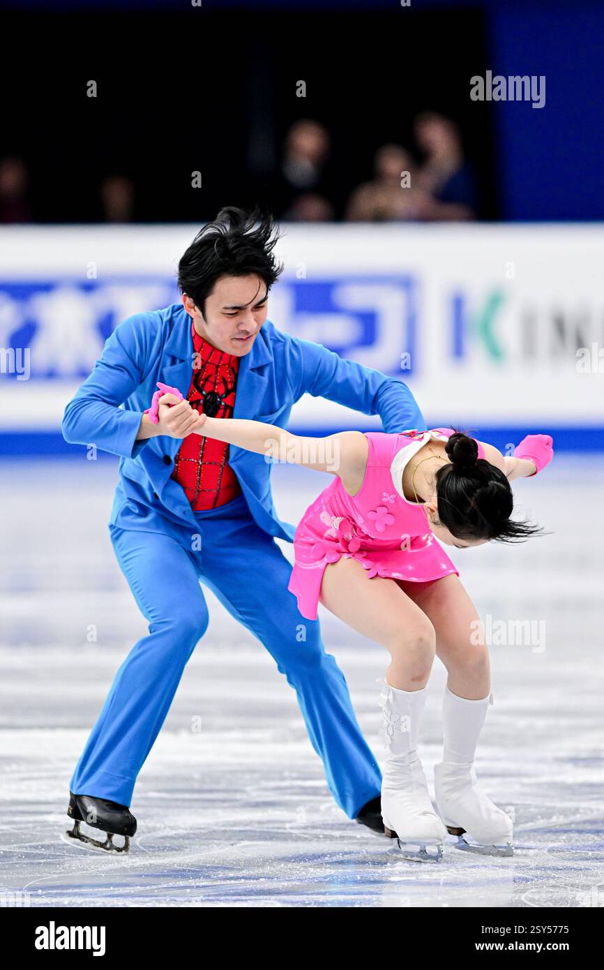 Sara KISHIMOTO & Atsuhiko TAMURA (JPN), during Junior Ice Dance Rhythm ...