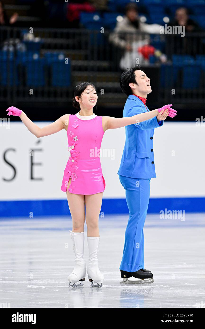 Sara KISHIMOTO & Atsuhiko TAMURA (JPN), during Junior Ice Dance Rhythm ...