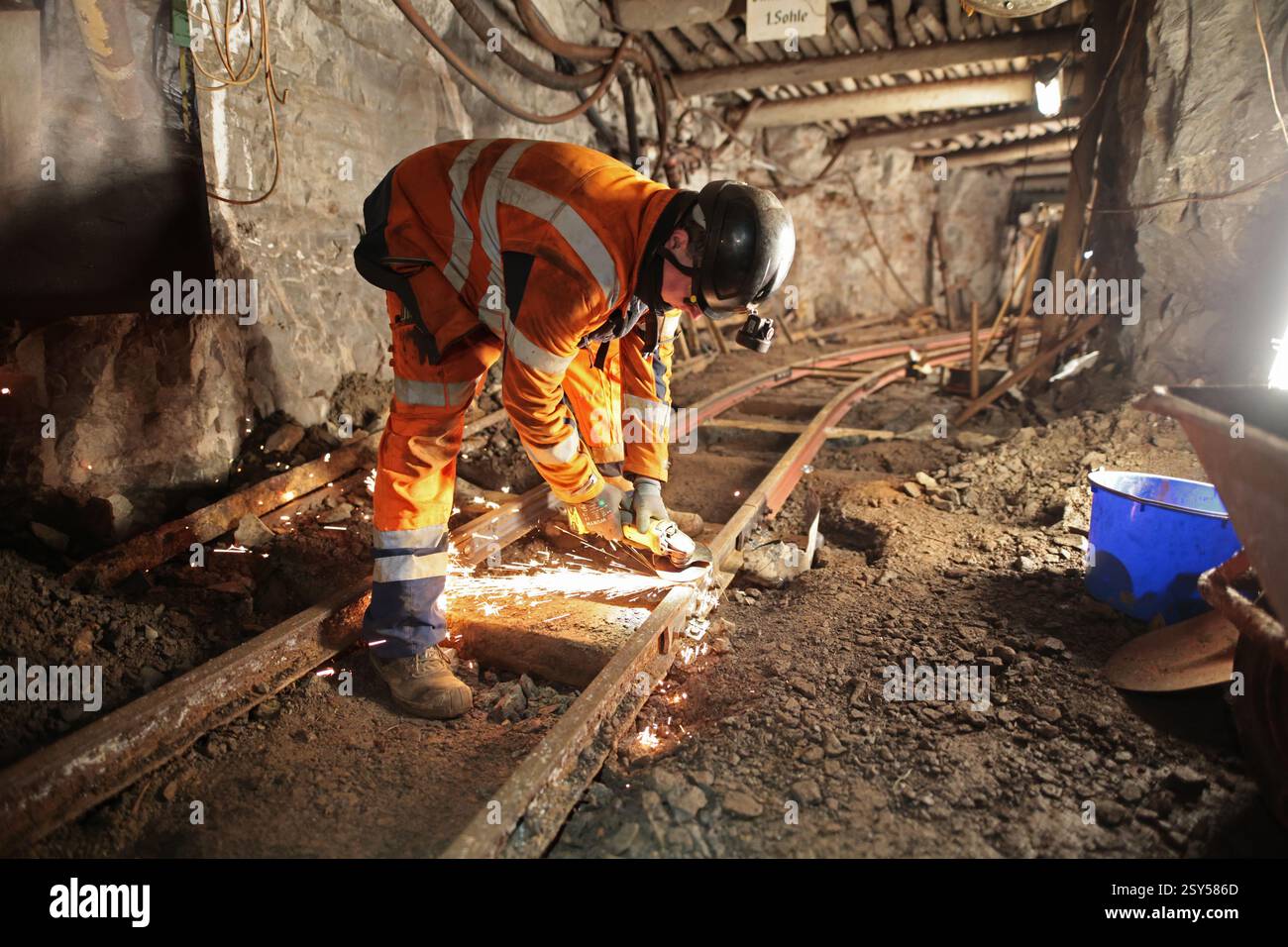 27 February 2025, Saxony-Anhalt, Sangerhausen: An employee from the ...