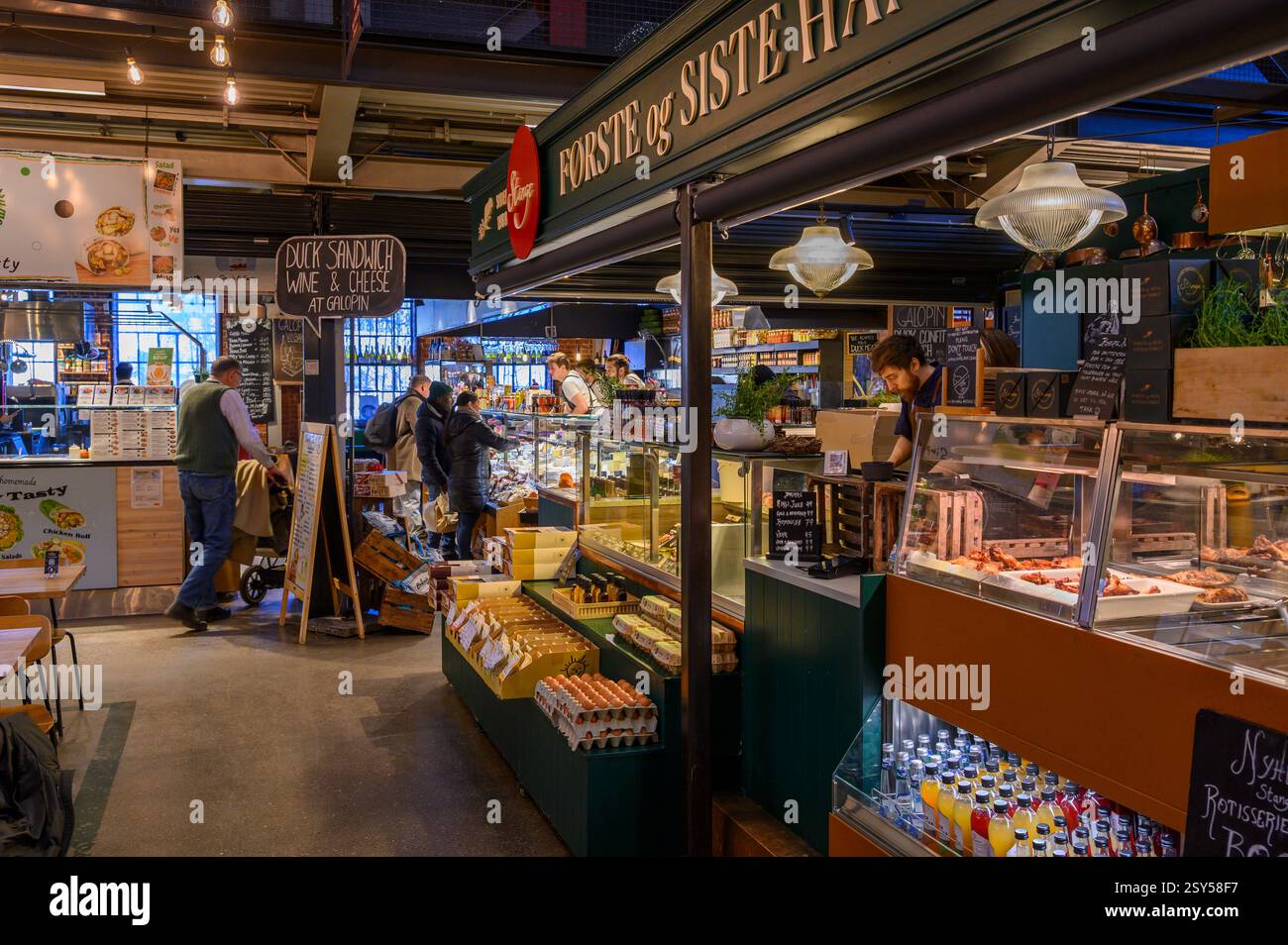 Inside Mathallen Oslo, an old industrial building converted to a food ...