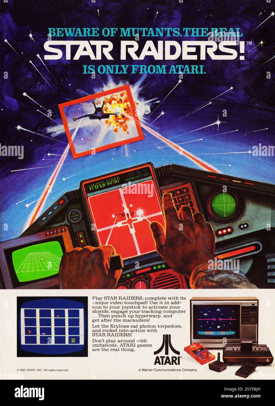 1982 ad for Star Raiders game for Atari, videogame by Doug Neubauer ...
