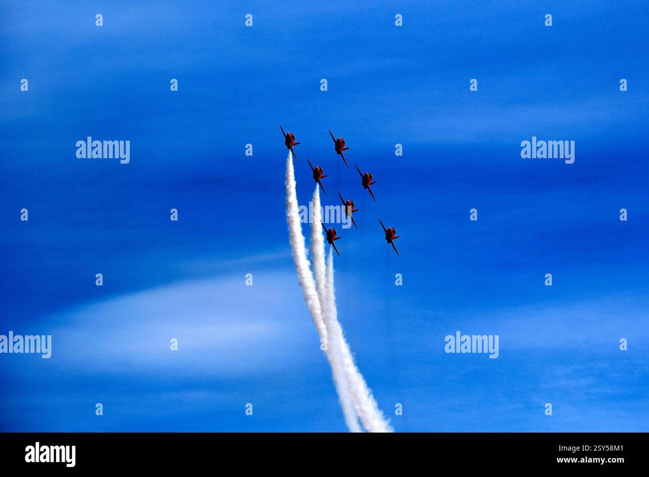Lossiemouth, UK. 27th Feb, 2025. Red Arrows Training at RAF Lossiemouth ...
