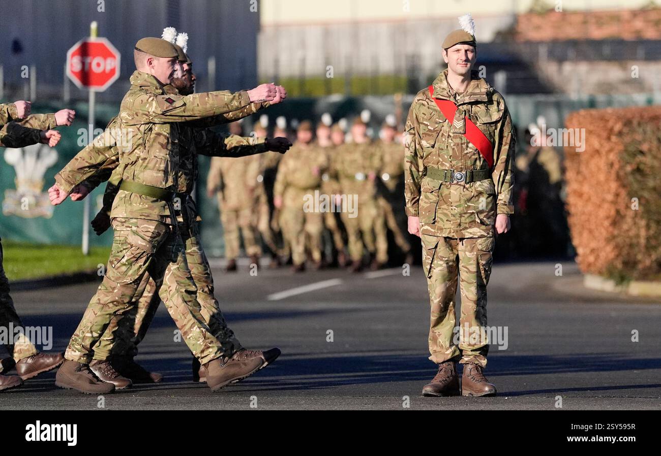 Fusiliers from the 1st Battalion, The Royal Welsh, based at Lucknow ...