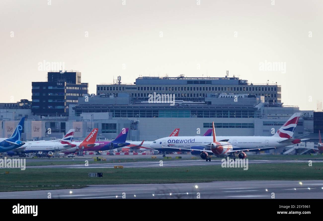 Passenger planes at London Gatwick Airport in Crawley, West Sussex. Gatwick wants to bring its ...